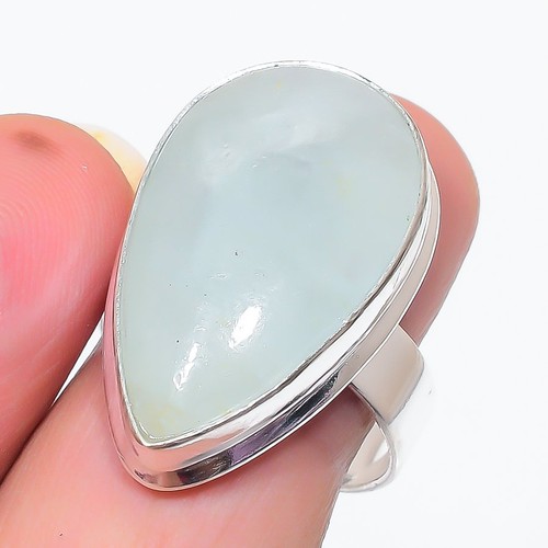 Aqua Chalcedony Gemstone 925 Sterling Silver Jewelry Ring Size 10 X-Mas ...