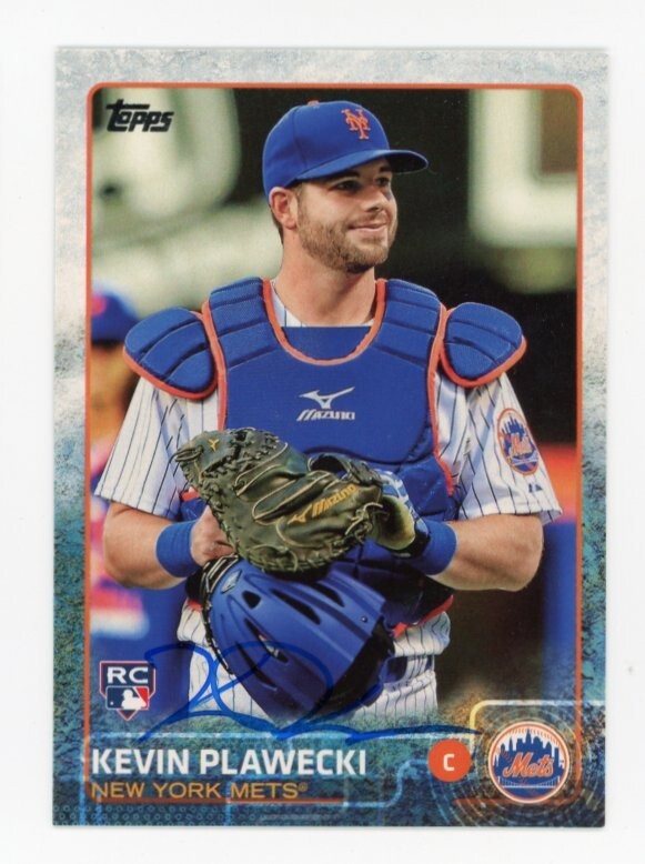 SIGNED BASEBALL CARD AUTO TOPPS 2015 NEW YORK METS NY KEVIN PLAWECKI # ...