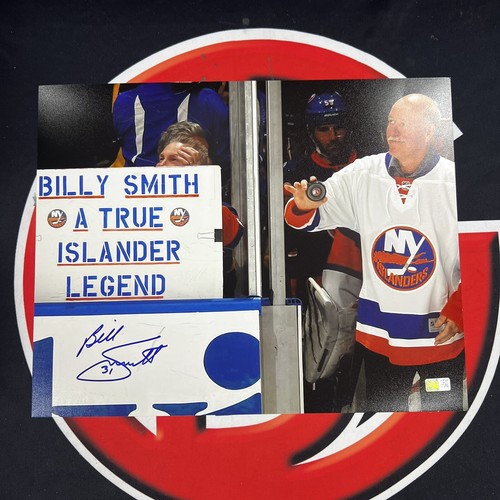 Billy Smith Signed 11x14 Photo New York Islanders Autographed Steiner ...