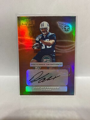 2001 Playoff Preferred Signatures Bronze #18 Dan Alexander | eBay