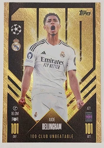 100 Club Unbeatable Jude Bellingham - Card Value