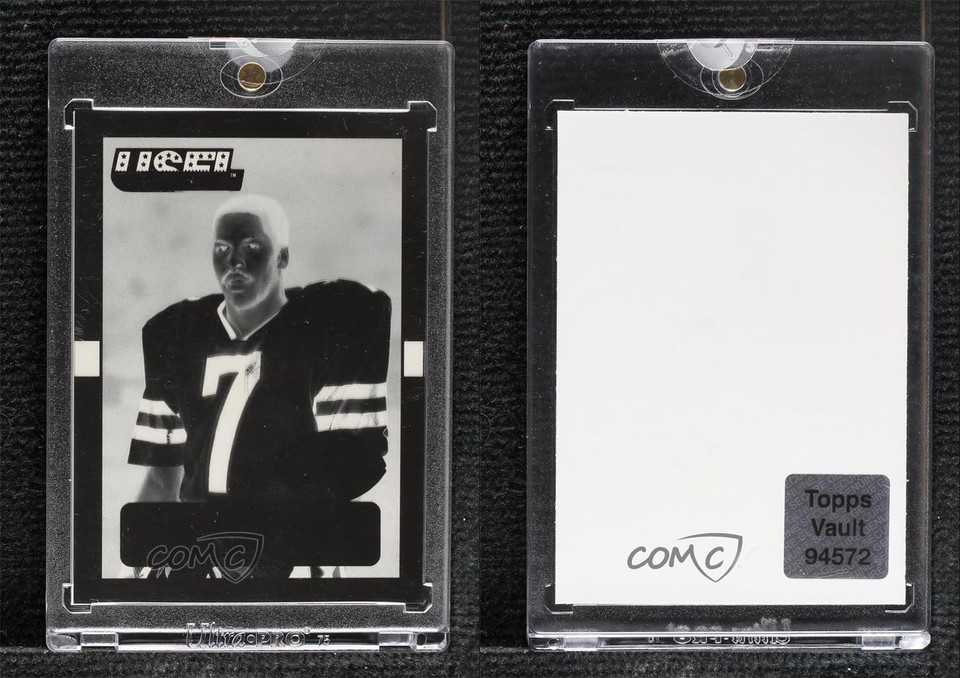 1985 Topps USFL Topps Vault Color Proof 1/1 Ricky Simmons (Black) #103. ...