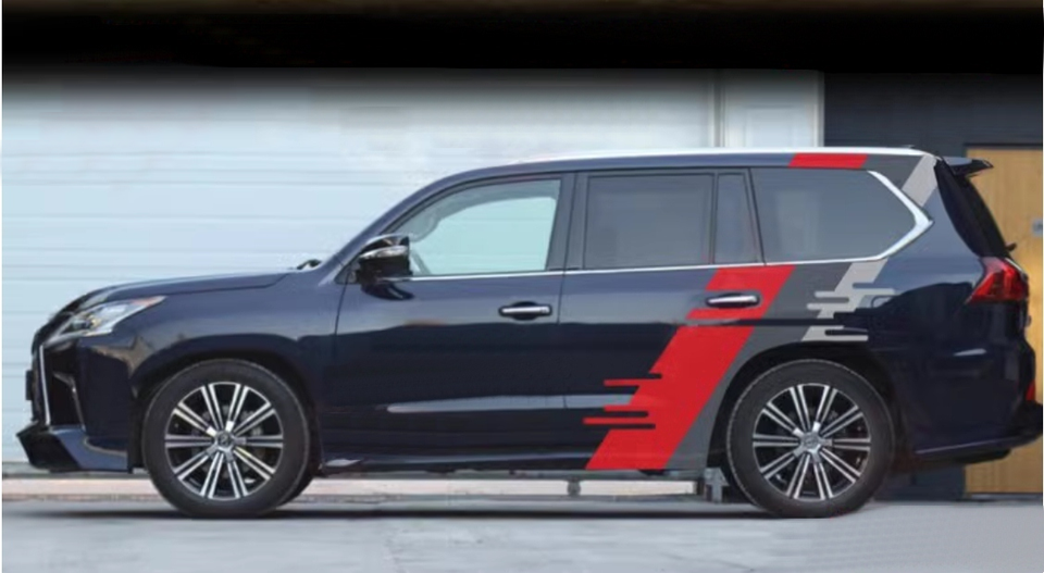 Racing Sport Stripe Graphics Car Sticker For Lexus Lx570 Gx400 Side ...