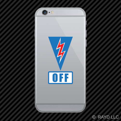 Master Switch Off Cell Phone Sticker Mobile Die Cut racing safety car ...