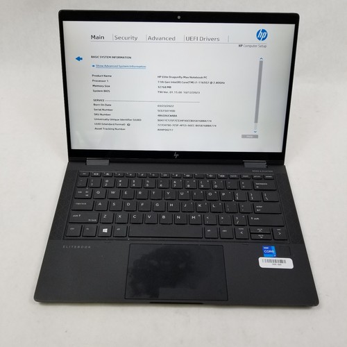 HP Elite Dragonfly Max 2 in 1 Convertible i7-1165G7 32GB RAM 512GB SSD ...