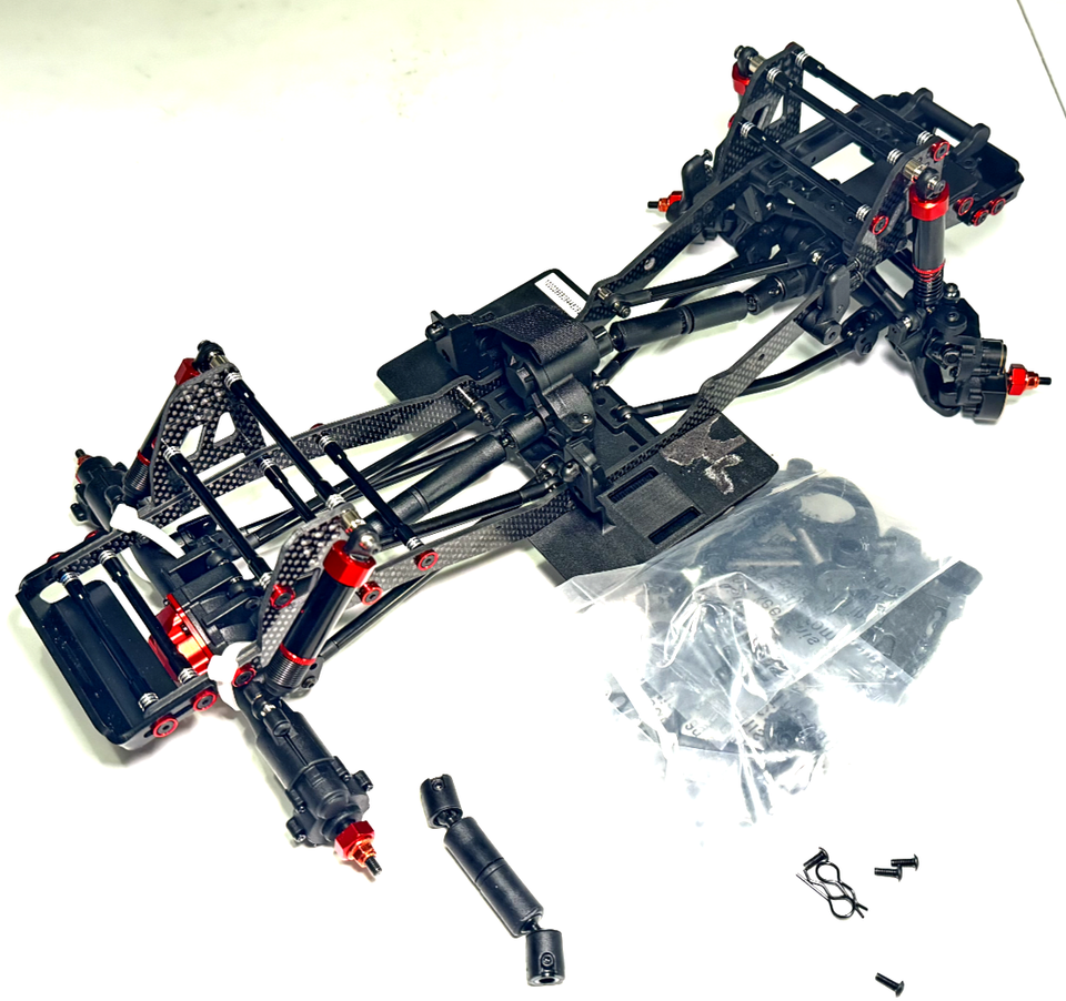 Redcat Ascent Fusion LCG 1/10 Carbon Fiber Rock Crawler Roller Slider ...