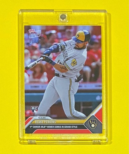 2023 MLB Topps Now Blake Perkins Rookie RED PARALLEL /10 SSP Brewers ...