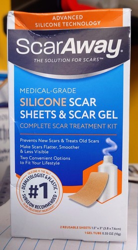 ScarAway Scar Treatment Kit, 2 Silicone Scar Sheets EXP. 08/2027 | eBay