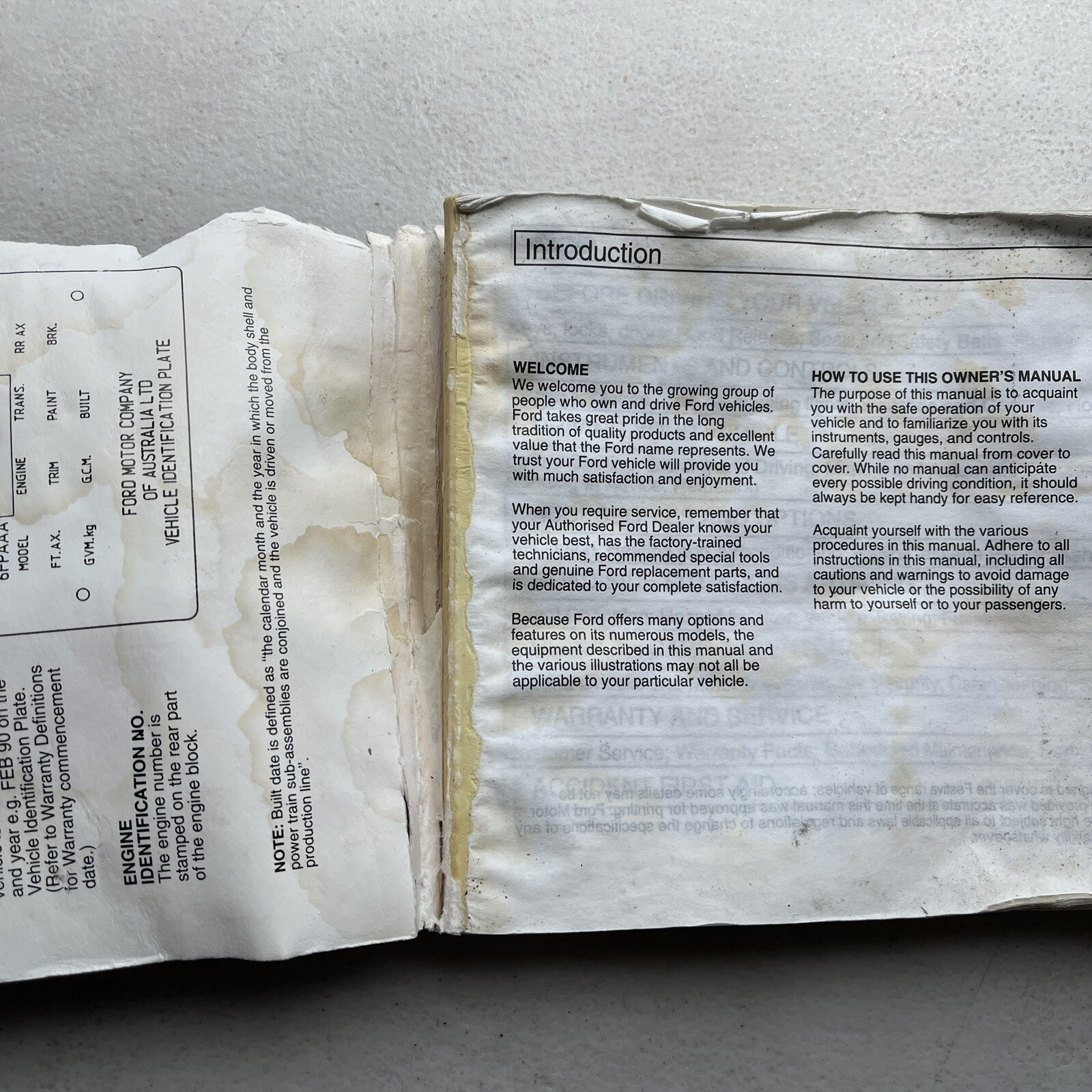 Ford Festiva Owners Manual (1994-96) - Australia - HandBook Logbook OEM ...