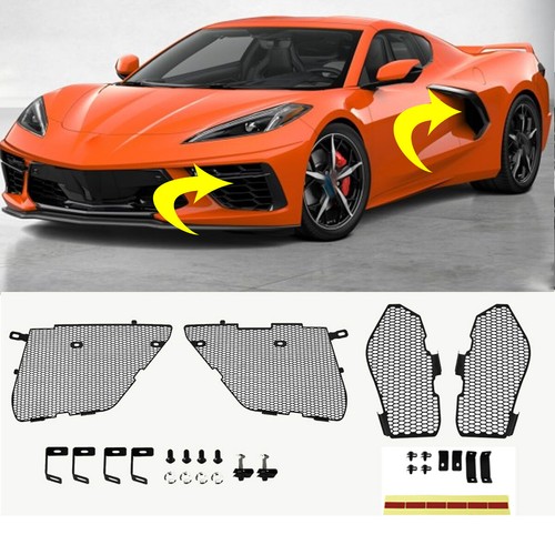 For Corvette C8 Z51 2020-25 Front Grill Radiator Guards+Side Intake ...