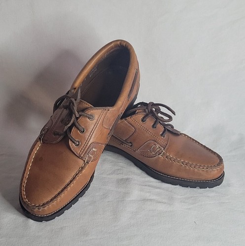 ALLEN EDMONDS Amazonas USA Made Brown Lace Leather Boat Deck Moc men 10 ...