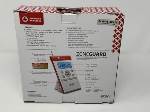 Eton American Red Cross ZoneGuard AM/FM/NOAA Radio, Alarm Clock ...