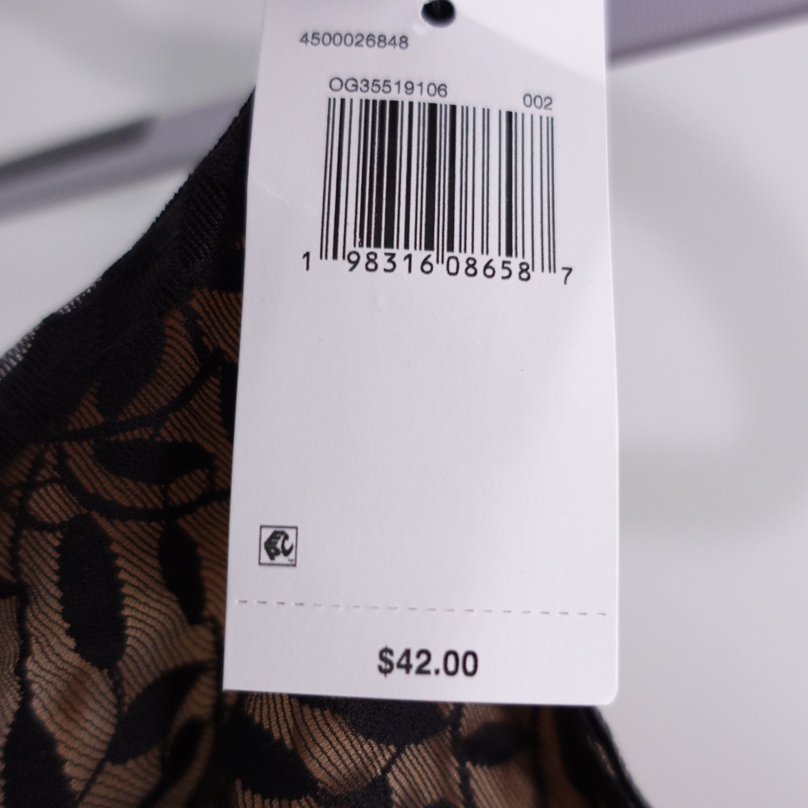 NEW Olga Sheer Leaves Minimizer Underwire Bra Black Size 44D 35519 | eBay