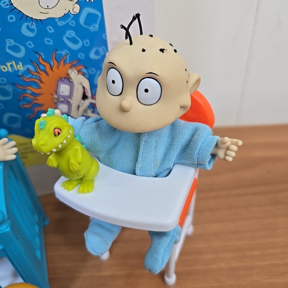 Rugrats Tommy Deluxe Action Figs Playset Reptar Chuckie Spike Crib NOT ...
