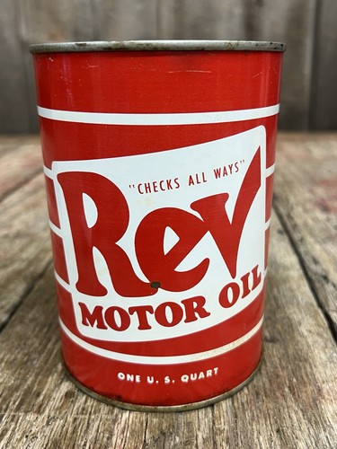 RARE Vintage REV Motor Oil 1 Quart Gas Service Station Can Empty | eBay