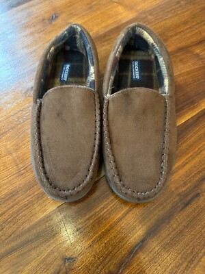 Dockers Slippers Men's Medium 7-8 Memory Foam Indoor/Outdoor Brown with ...