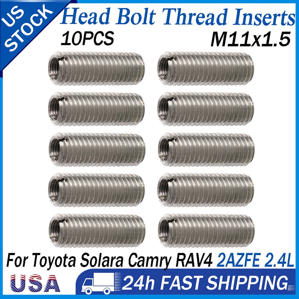 10PCS M11x1.5 For Toyota Camry/Highlander/RAV4 Head Bolt Thread Repair ...