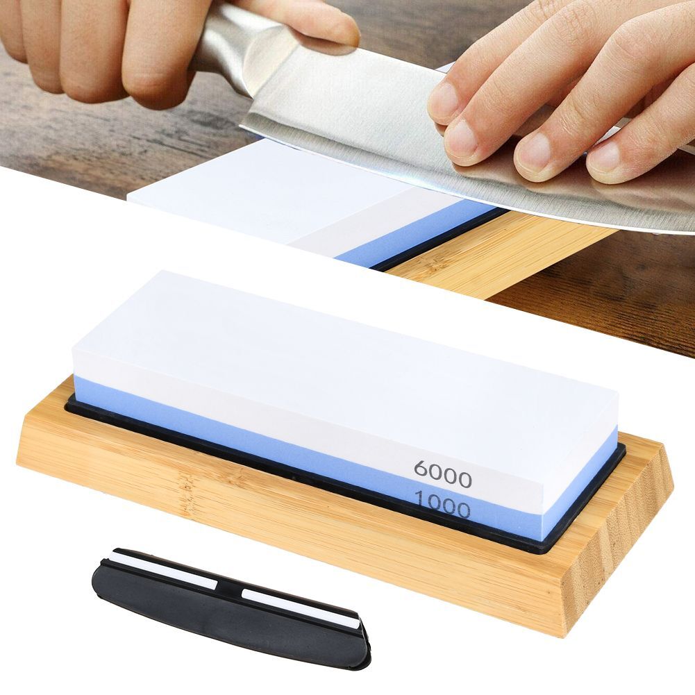 Dual Whetstone Waterstone Knife Sharpening Water Wet Stone Sharpener ...