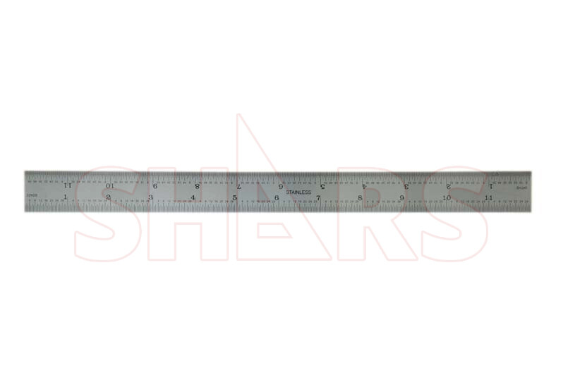 12" Rigid Ruler / Rule Steel 32nds - 100ths Precision Machinist 16R ...