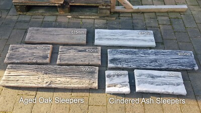 Wood Effect Concrete Garden & Landscaping Sleepers Stepping Stones ...