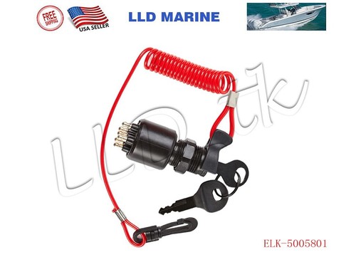 Johnson Evinrude OMC BRP Ignition Key Switch Kill Stop Switch Safety ...