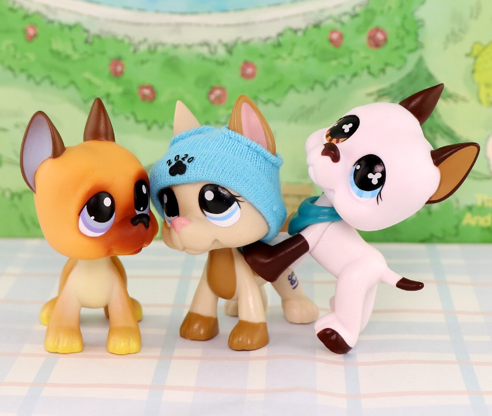 3pcs Pet Shop LPS Great Dane Lot 577 244 1647 with Accessories Kids ...