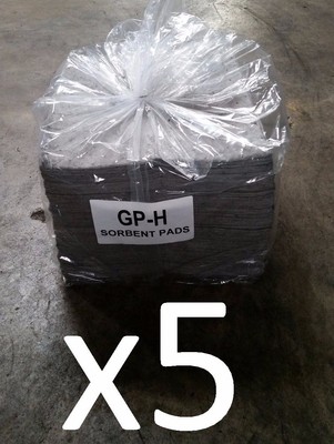 5x SpillTech GPB100H Grey Universal Heavy Absorbent pads 15"X19" 500 ...