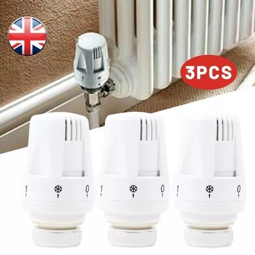3X Thermostat Head TRV Radiator Thermostatic Heater Control Head ...