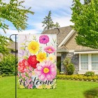 Welcome Spring Floral Garden Flags 12x18 Inch double sided,Seasonal ...