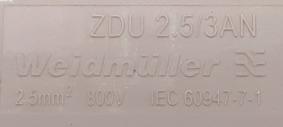 Weidmuller ZDU 2.5/3AN Terminal Block - Lot of 90 | eBay