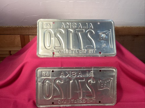 1968 - 69 ALASKA LICENSE PLATE SET TAGS AUTOMOBILE 27120 | eBay