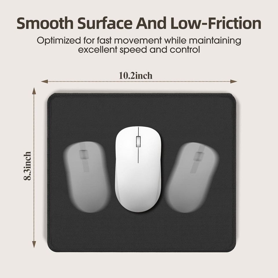 Mouse Pads, 3 Pieces, Black Standard Square Mouse pad, Office and ...