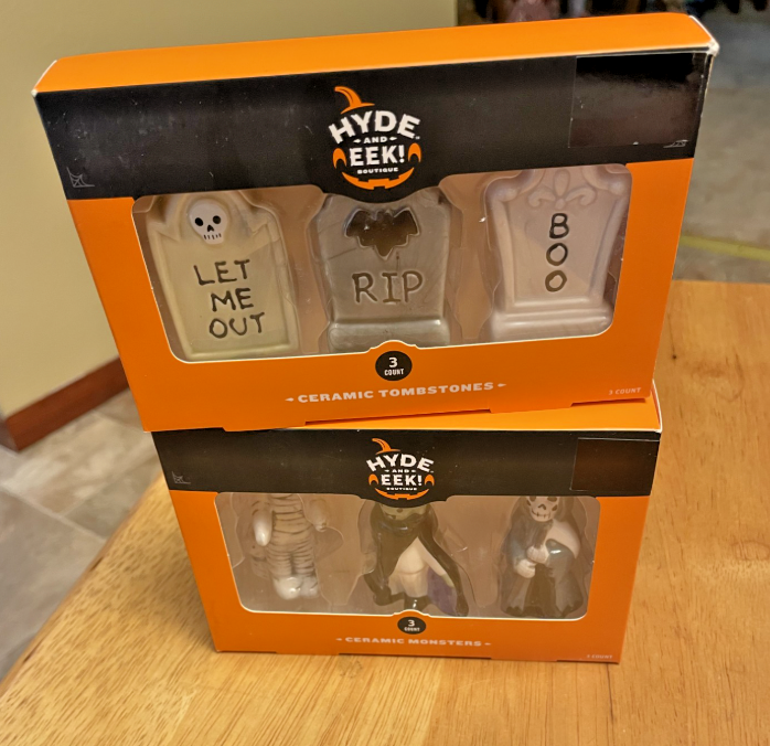 Target Hyde & EEK Halloween 3pc Monster & Tombstone Ceramic Decorative ...