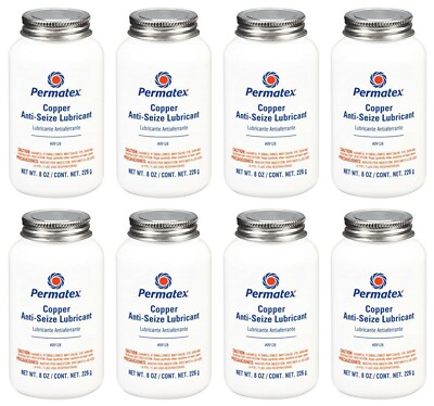 Permatex Set of 8 Copper Anti-Seize and Thread Lubricant 8 oz Brush-Top ...
