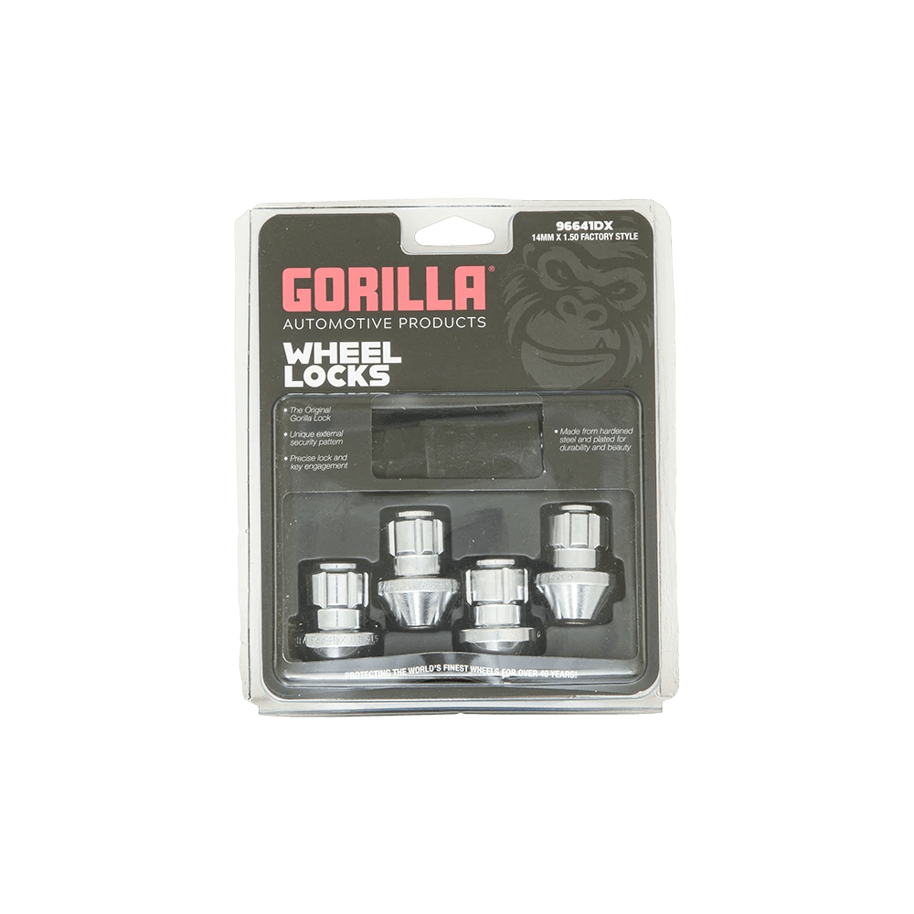 Gorilla 96641DX Chrome Factory Style Wheel Lock Set 14mm x 1.50 Thread ...