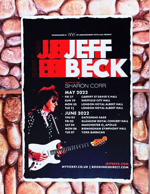 JEFF BECK IN CONCERT LIST TIN METAL POSTER SIGN 12x8 INCHES | eBay