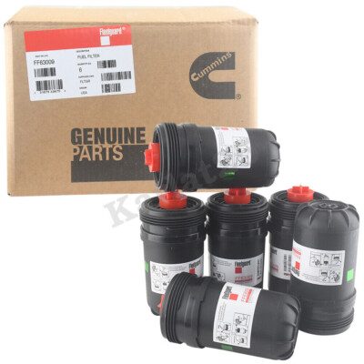 6Pack Fleetguard Fuel Filter Fits FF63009 FF63054NN Cummins Engine ...