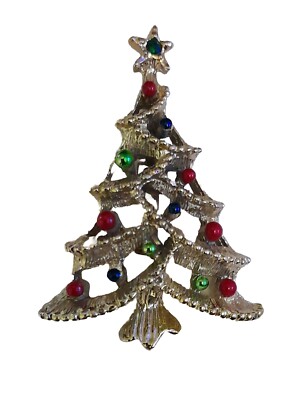 BROCHES /PINS - Vintage Christmas Tree Qty. 2 different (fake jewels ...
