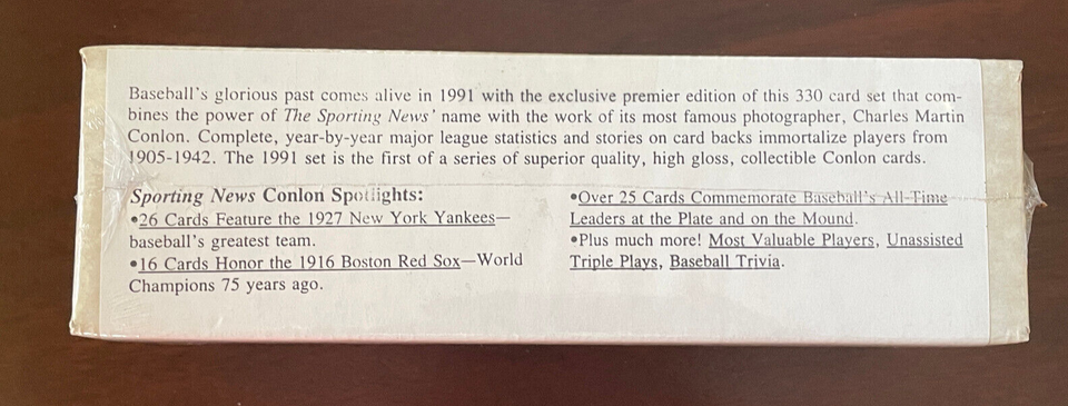 1991 The Sporting News Conlon Collection -Baseball Card Complete Set ...