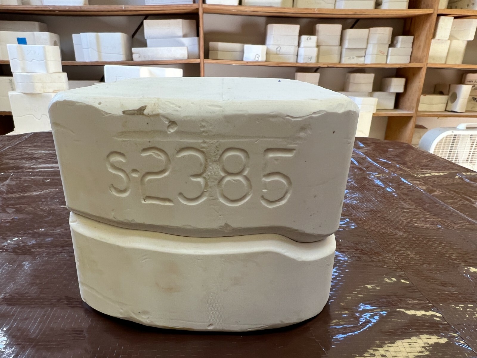 VINTAGE SCIOTO CERAMIC MOLD #S-2385 ROLY POLY BOY & GIRL RABBIT 3 1/2"T ...