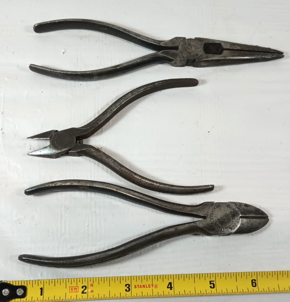 Vtg Channellock 436 Klein 209-50 Diagonal Wire Cutting Crescent Pliers ...