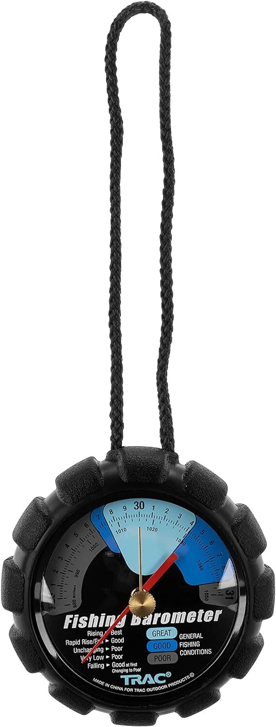 Camco TRAC Outdoors Fishing Barometer | Features an Adjustable Pressure ...