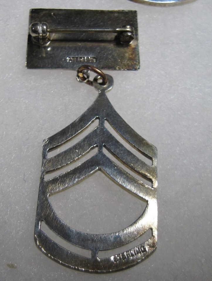 US Army / AAC pinback 2-piece WW2 Sweetheart Pin TECHNICAL SERGEANT ...