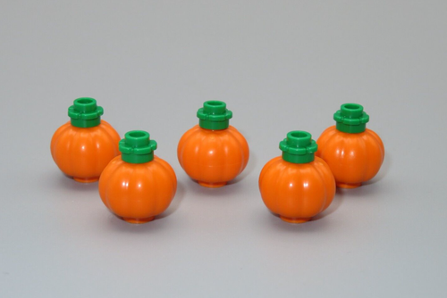 Lego 5 New small orange Pumpkins food minifigure Halloween | eBay