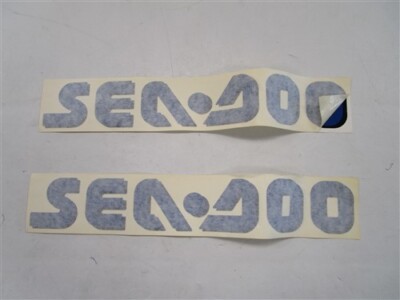 SEA DOO DECAL PAIR OF (2) BLACK / BLUE 15 3/16" X 2 3/8" MARINE BOAT ...