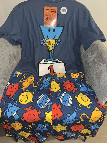 Mr Men - Mr Cool Adult size (L) Large Summer Pjs Pyjamas Fathers Day ...