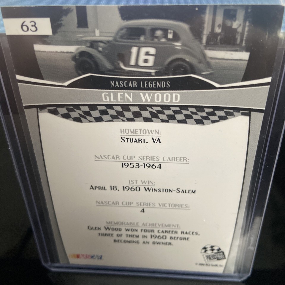 2007 Press Pass Signed Glen Wood AUTOGRAPH AUTO | eBay