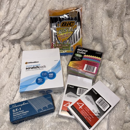 Office School Art Supplies Scratch Pads, Bic Pens, Mead Note Pads, Memo ...