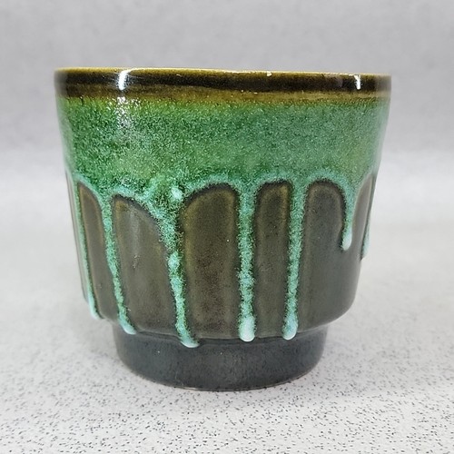 Vintage Studio Pottery Drip Glaze Plant Pot Planter West German Style ...