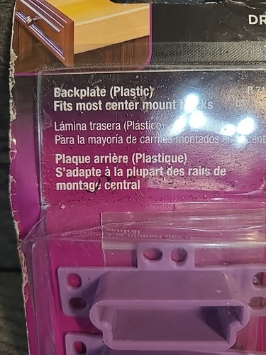 2X PLPCI Prime-Line 1-1/4" Backplate For Center Mount Drawer Track ...